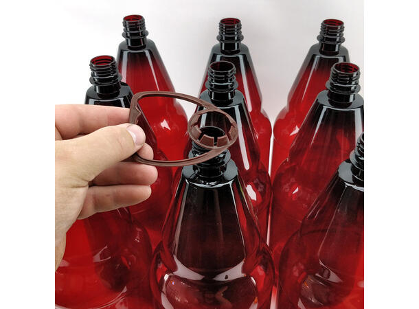 Brune PET-flasker på 2,5 liter, 9 stk.plastflasker til øl - Ølbrygging AS