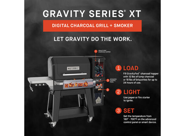 Masterbuilt® Gravity Series XT Digital Charcoal Grill & smoker ...